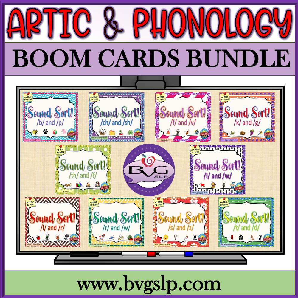 Articulation and Phonology BUNDLE - BOOM CARDS - BVG SLP